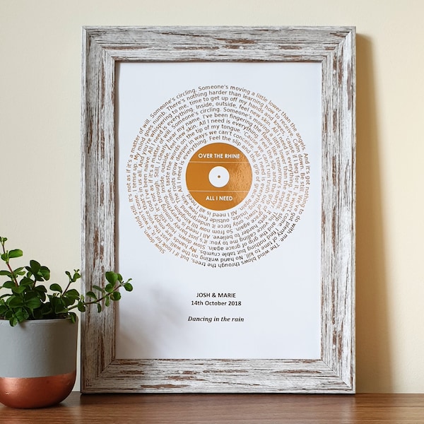 Music Lyrics Wall Art - Etsy