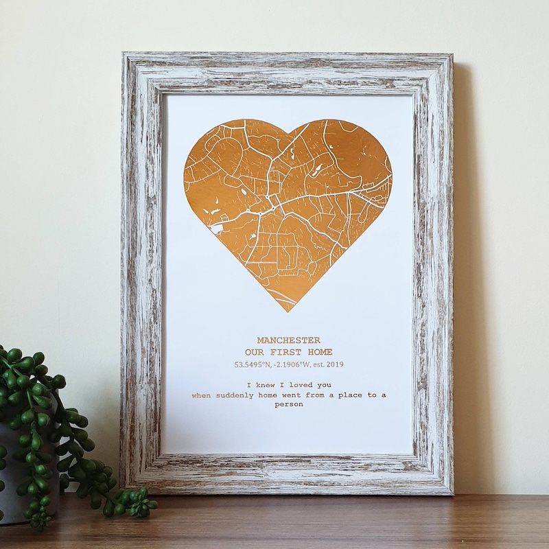Heart Shaped Map - Etsy