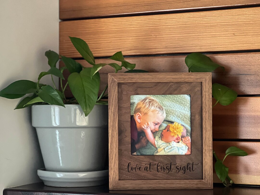 Modern Walnut Wood 5 X 5 Square Picture Frame love at First Sight ...