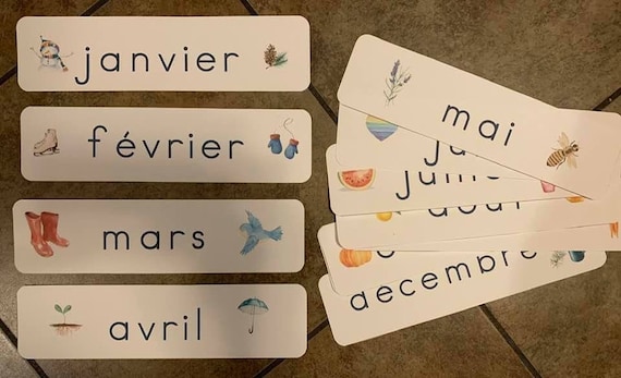 French Months of the Year - Etsy