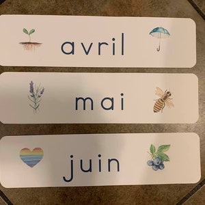 French Months of the Year - Etsy