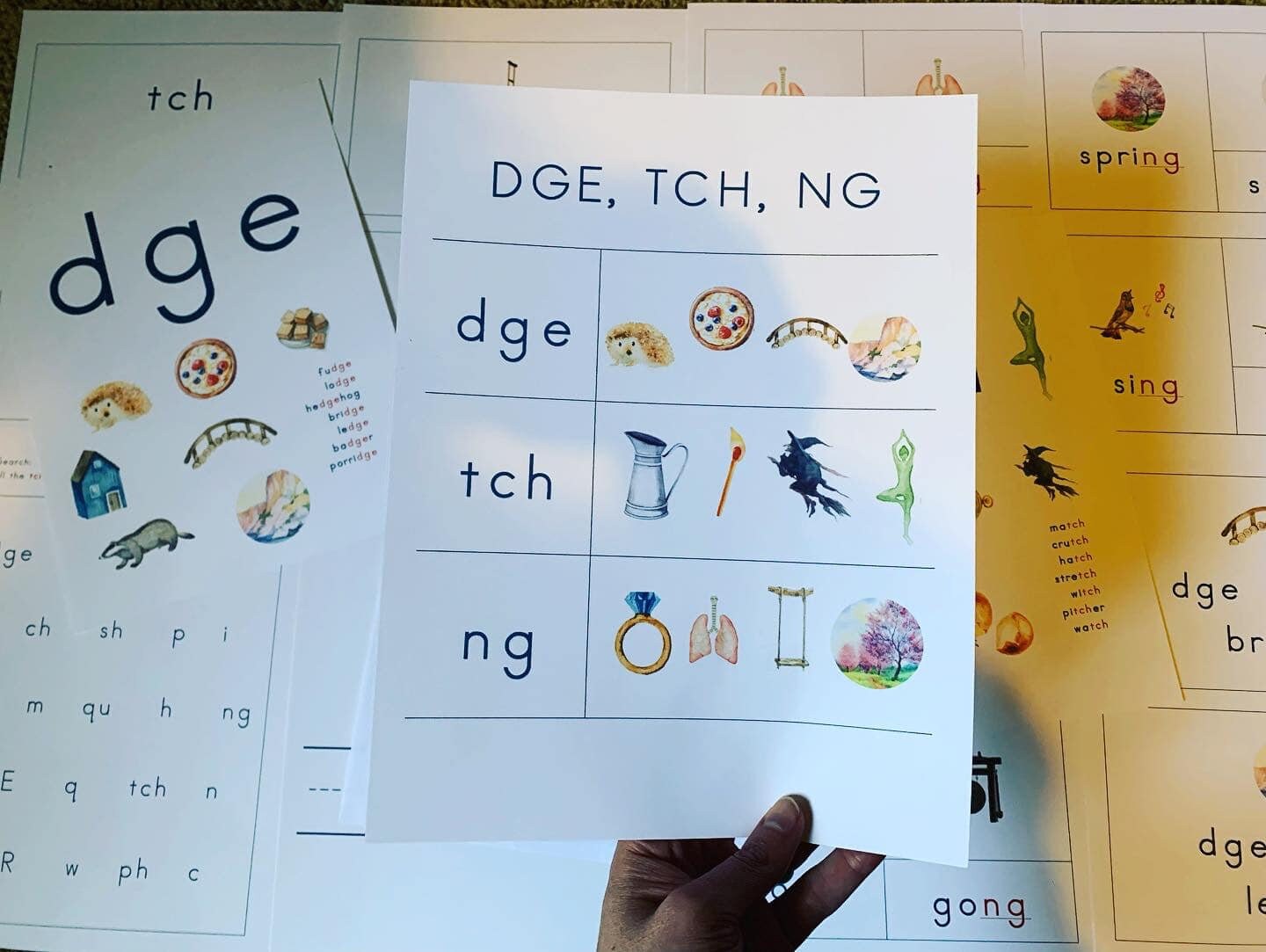 Digraph Part 3: NG, DGE, TCH - Etsy