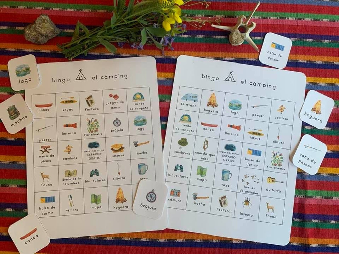 Spanish Camping Bingo - Etsy