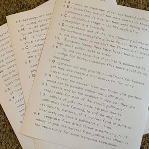 A Pollinator's Alphabet - Etsy