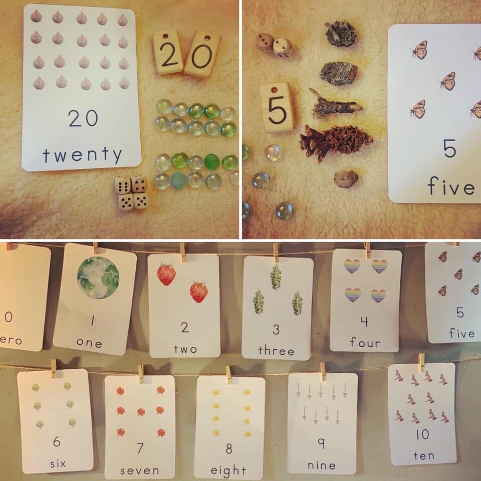 Number Counting Cards 0-20 for Wall Decor or Math Work | Etsy
