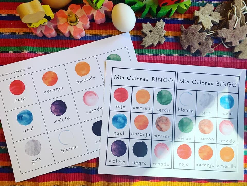 Spanish Color Words Bingo - Etsy