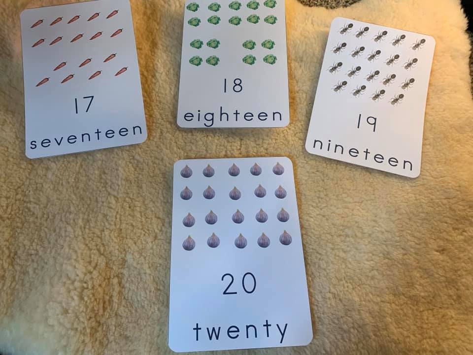 Number Counting Cards 0-20 for Wall Decor or Math Work | Etsy