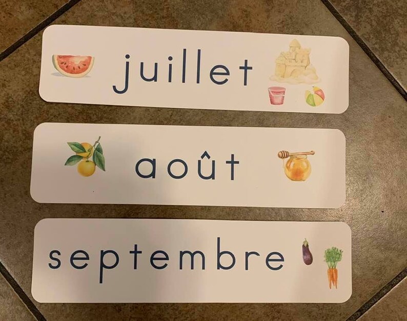 French - Months of the Year - Etsy