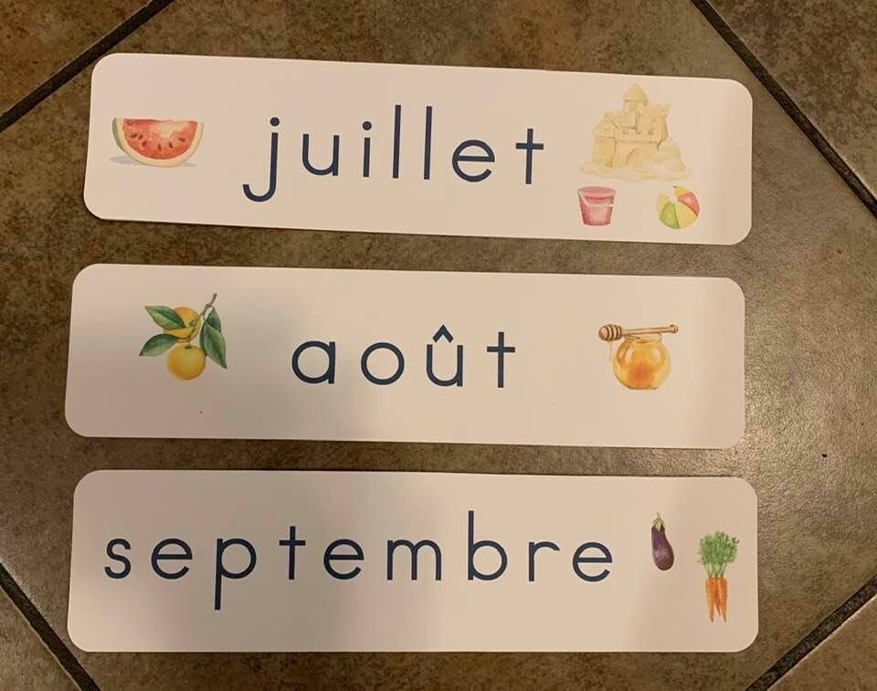French - Months of the Year - Etsy