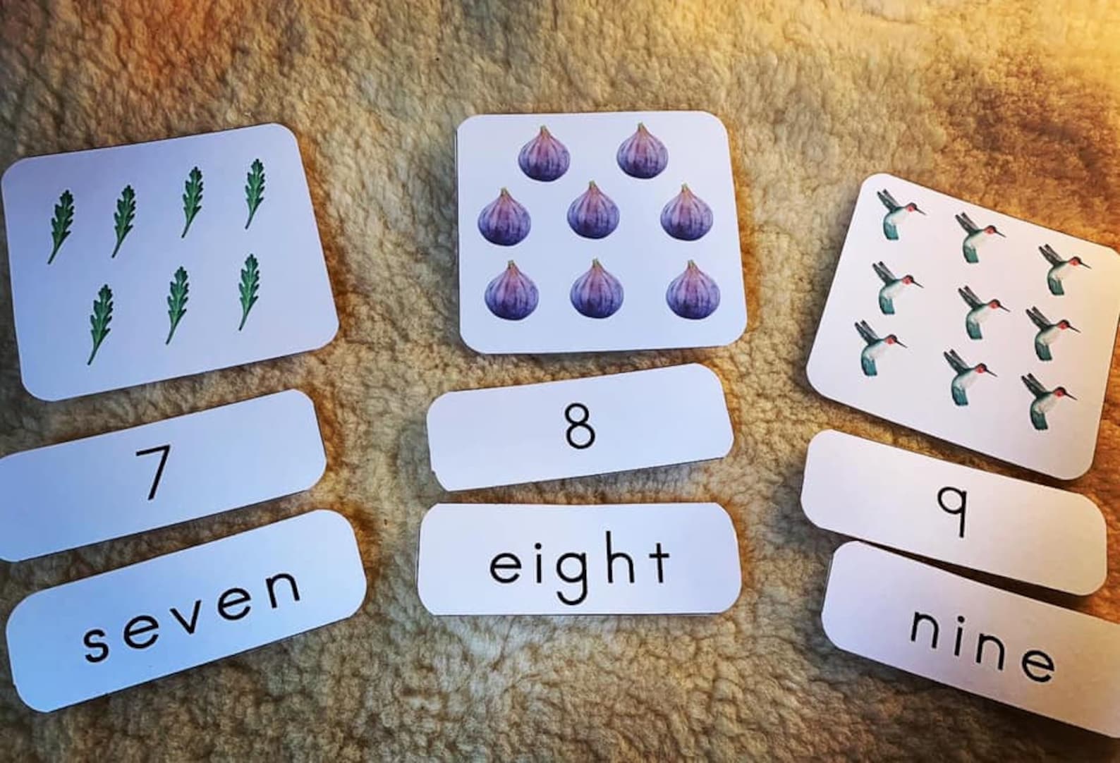 0-20 Tarjetas de números de tres partes, Tarjetas de números Montessori ...