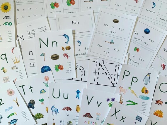 Nn-zz Letter Sound Readers Posters Montessori Three Part - Etsy