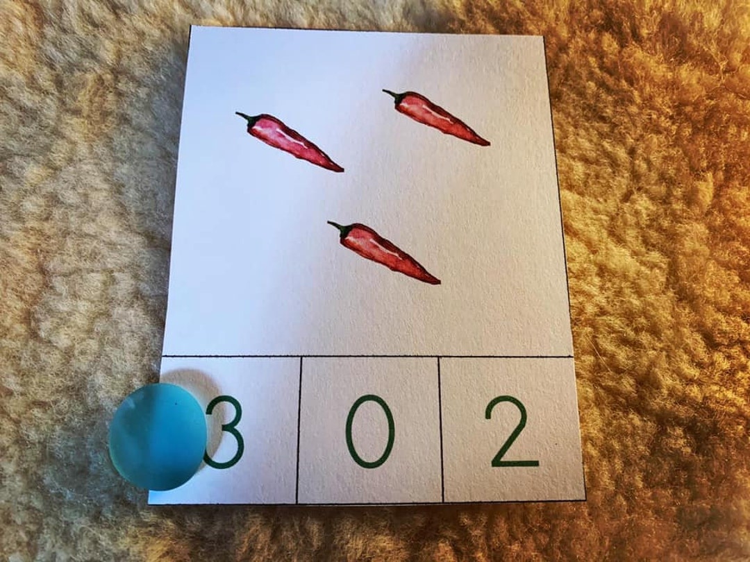 Number Counting Cards 0-20 Montessori, Number Clip and Count Cards - Etsy