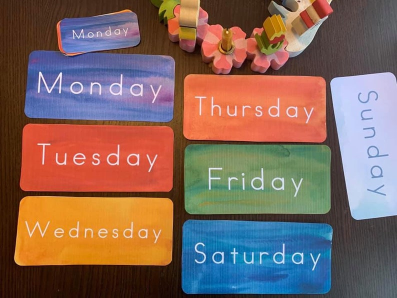 Waldorf Days of the Week in English - Etsy