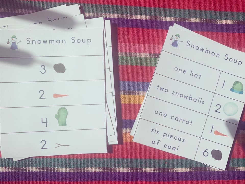 Snowman Soup Math Game - Etsy