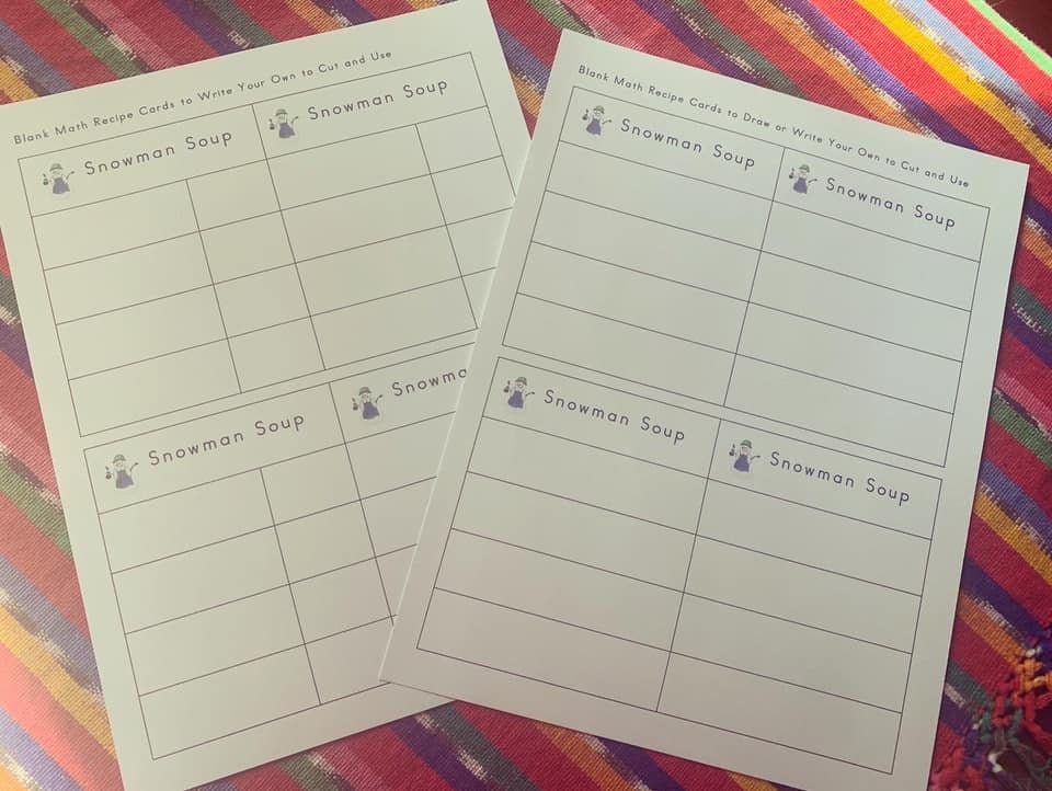 Snowman Soup Math Game - Etsy