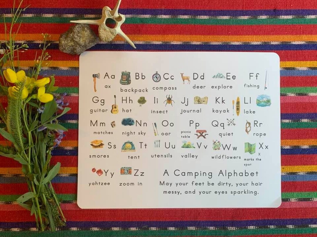 Camping Alphabet - Etsy