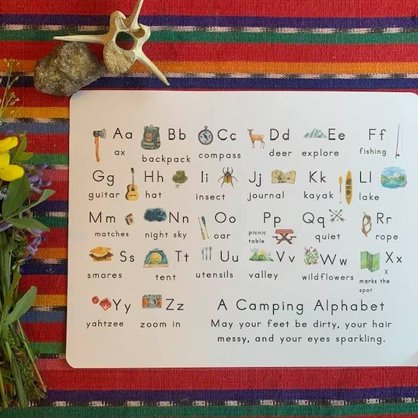 Camping Alphabet - Etsy