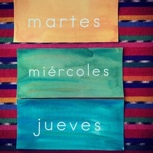 Spanish Days of the Week - Etsy