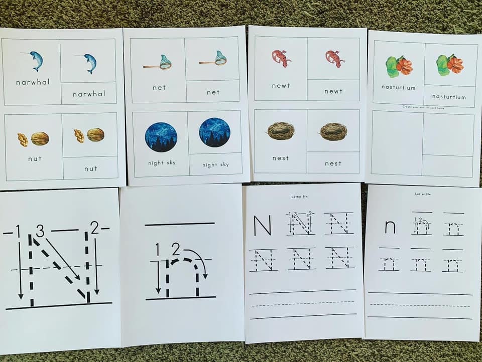 Nn-zz Letter Sound Readers, Posters, Montessori Three Part Cards ...