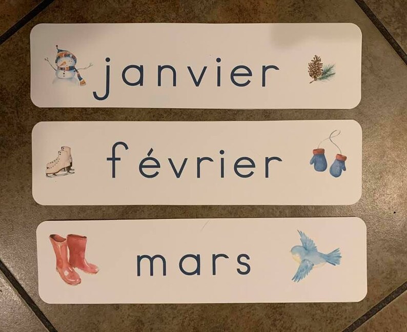 French - Months of the Year - Etsy