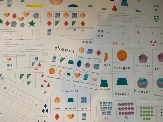 Shape Maths Early Years Set - Etsy