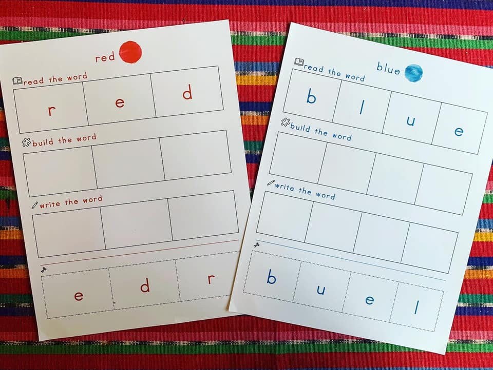 Color Song Spelling Posters, Readers, Word Work and Handwriting - Etsy
