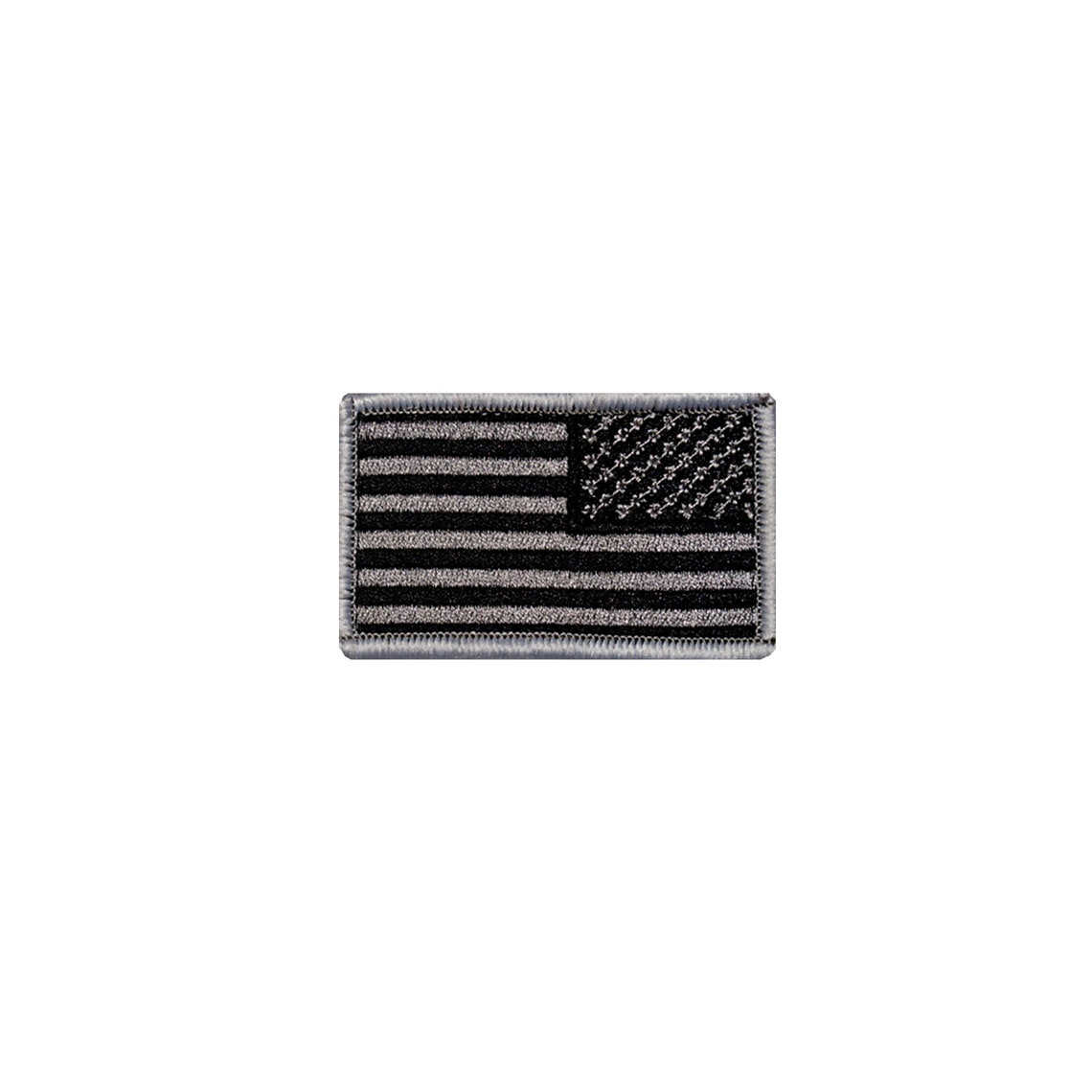 Reverse American Flag Patch Gray And Black Etsy