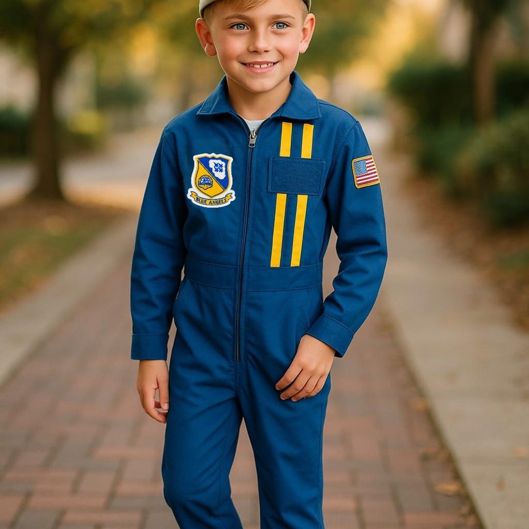 Licensed Blue Angels Youth Flight Suit and Garrison Cap - Etsy