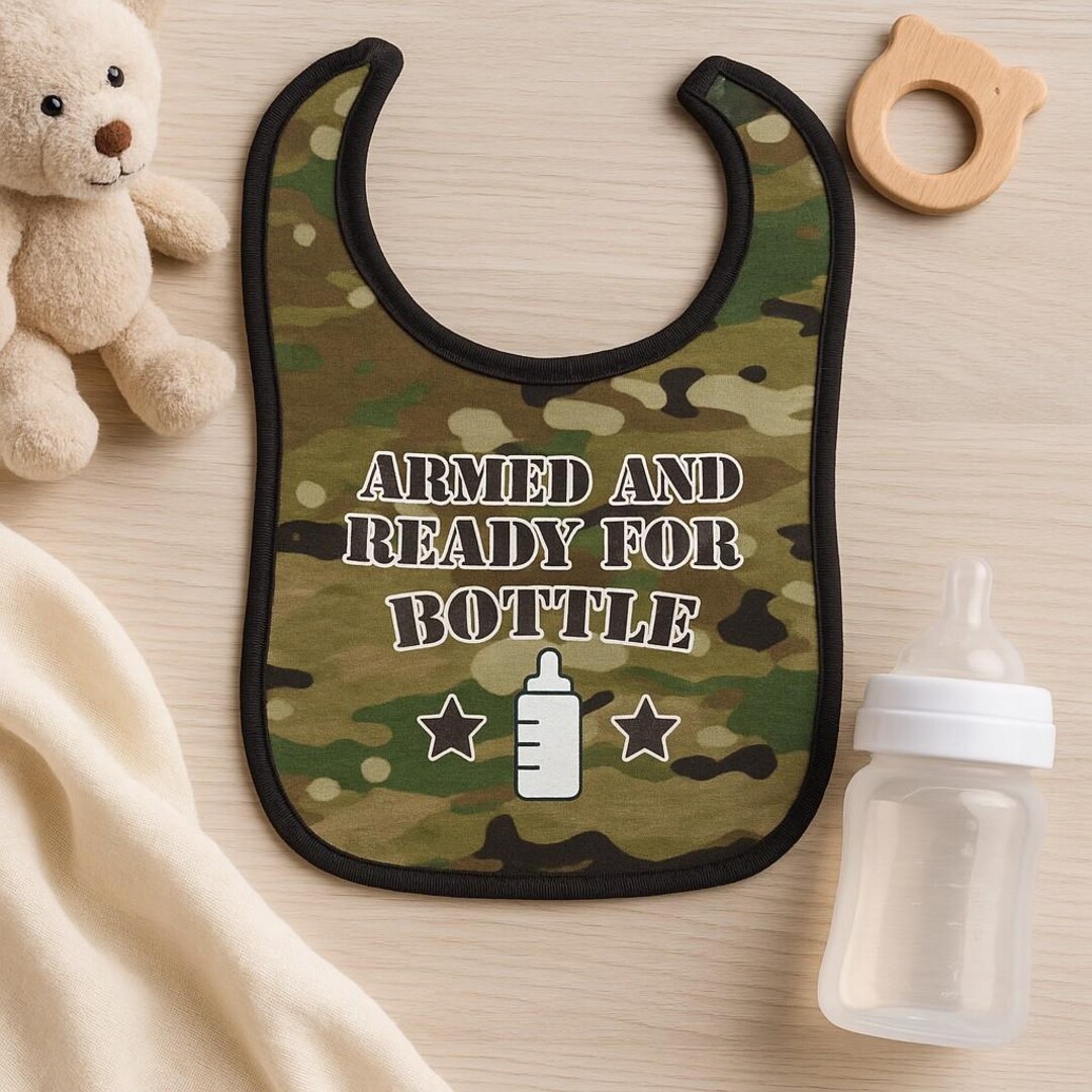 Multicam Armed and Ready for Bottle Bib - Etsy