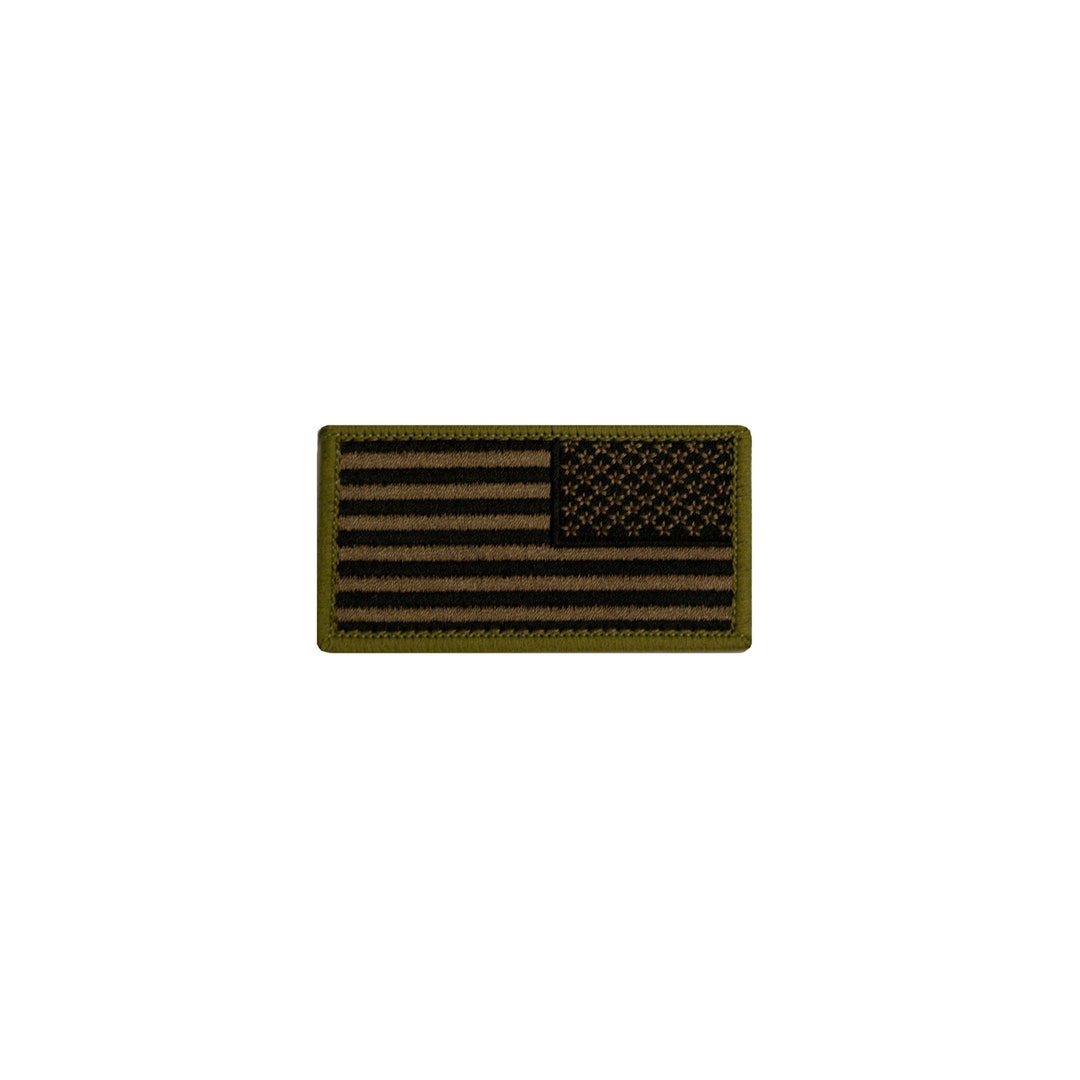 US Flag Reversed Black and Tan Patch - Etsy
