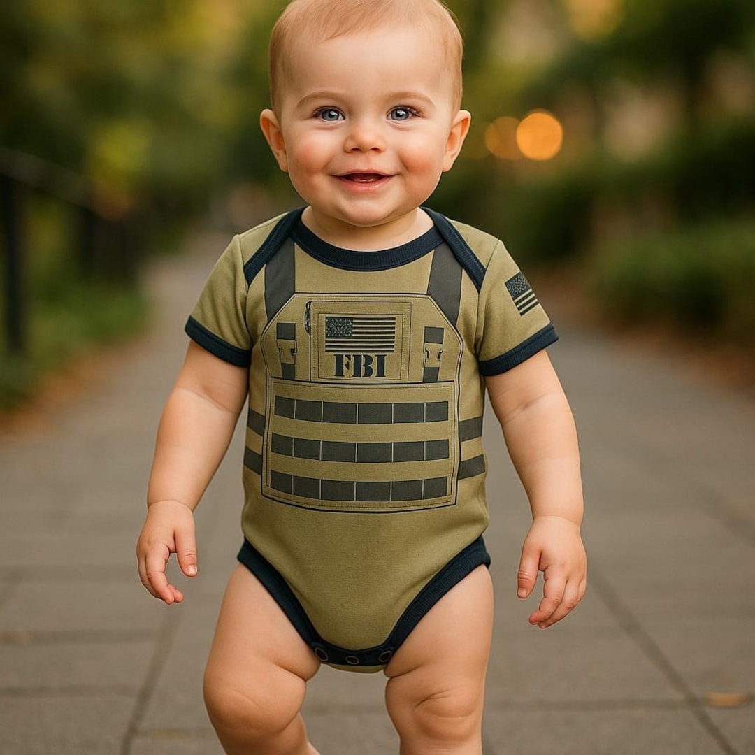FBI Baby Flak Jacket Bodysuit - Etsy