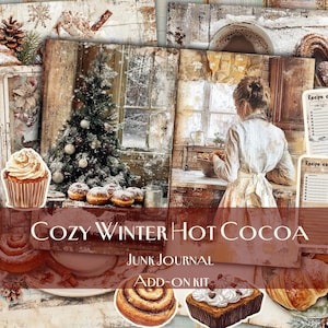 Cozy Winter Hot Cocoa Junk Journal Kit: Vintage Ephemera (PDF, JPG) - Etsy
