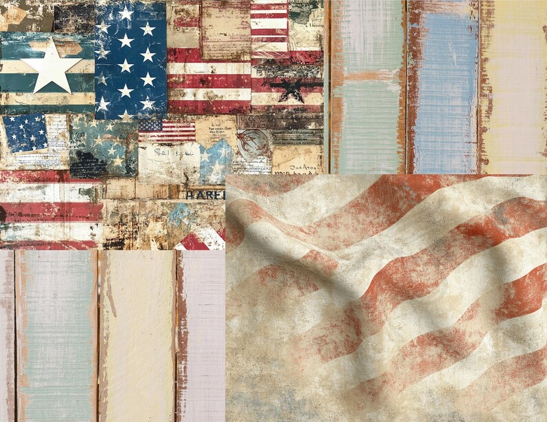 America Junk Journal Kit Patriotic 4th of July Papers Independence Day ...