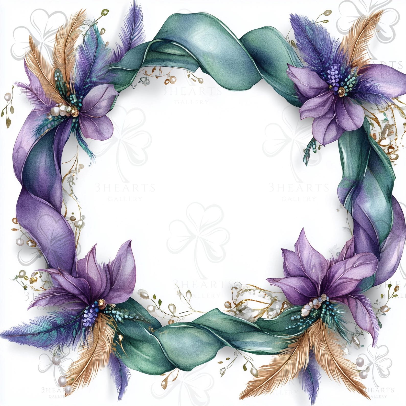 20 Mardi Gras Silk Ribbon Clipart, Watercolor Mardi Gras Celebration ...