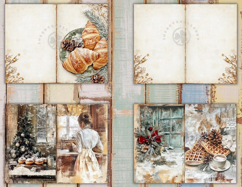 Cozy Winter Hot Cocoa Junk Journal Kit: Vintage Ephemera (PDF, JPG) - Etsy