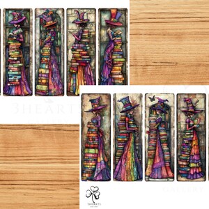 10 Librarian Witch Printable Bookmarks | Digital Download JPG Bookmark ...