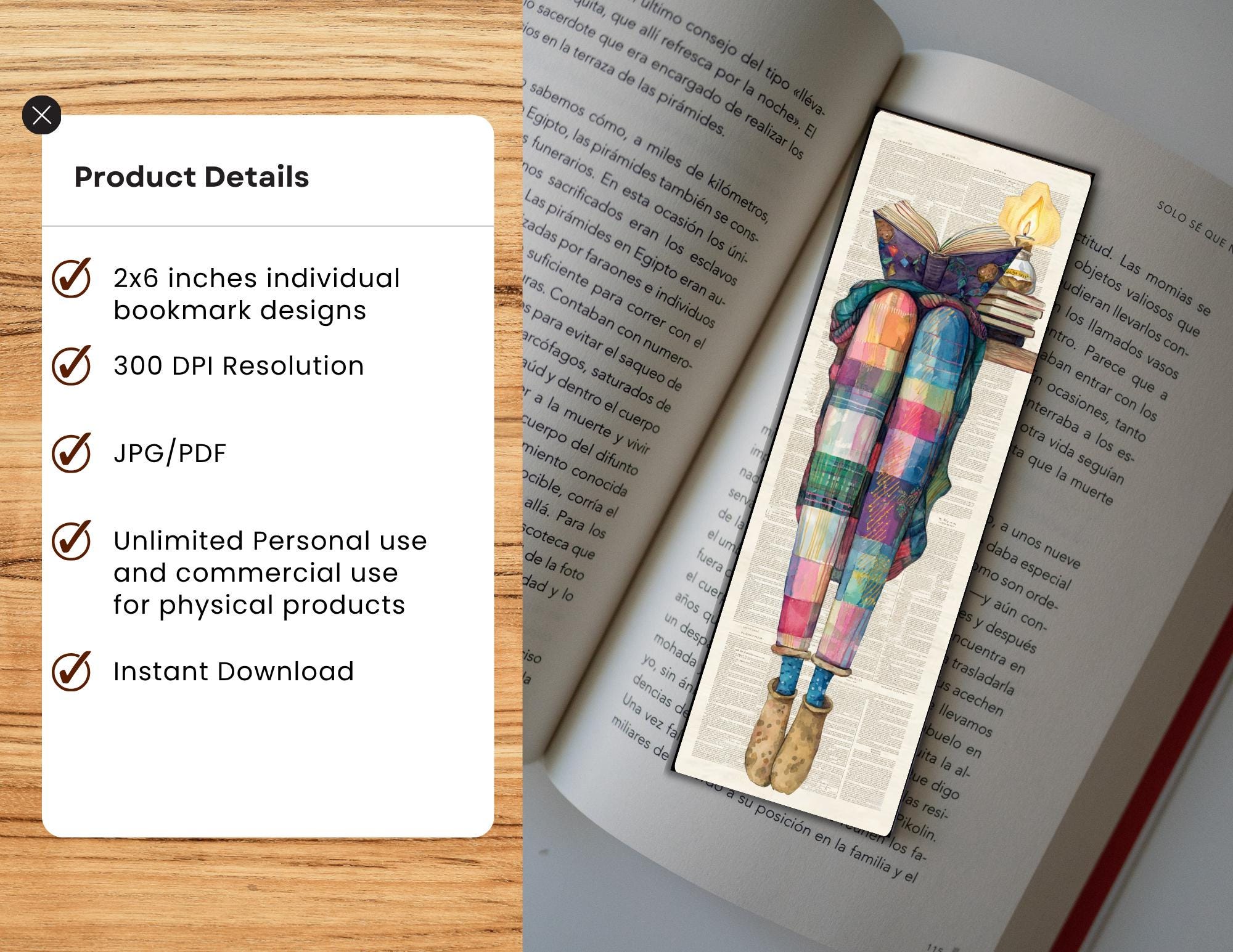 Whimsical Cozy Books Printable Bookmarks Digital Downloads 15 ...