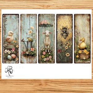10 Spring Animals Printable Bookmarks, Digital Download JPG Bookmark ...