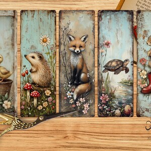 10 Spring Animals Printable Bookmarks, Digital Download JPG Bookmark ...