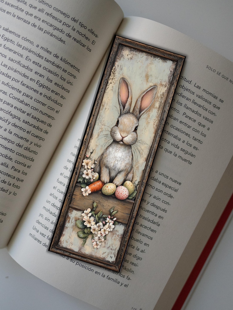10 Easter Bunnies Printable Bookmarks, Download JPG Bookmark Sheets ...
