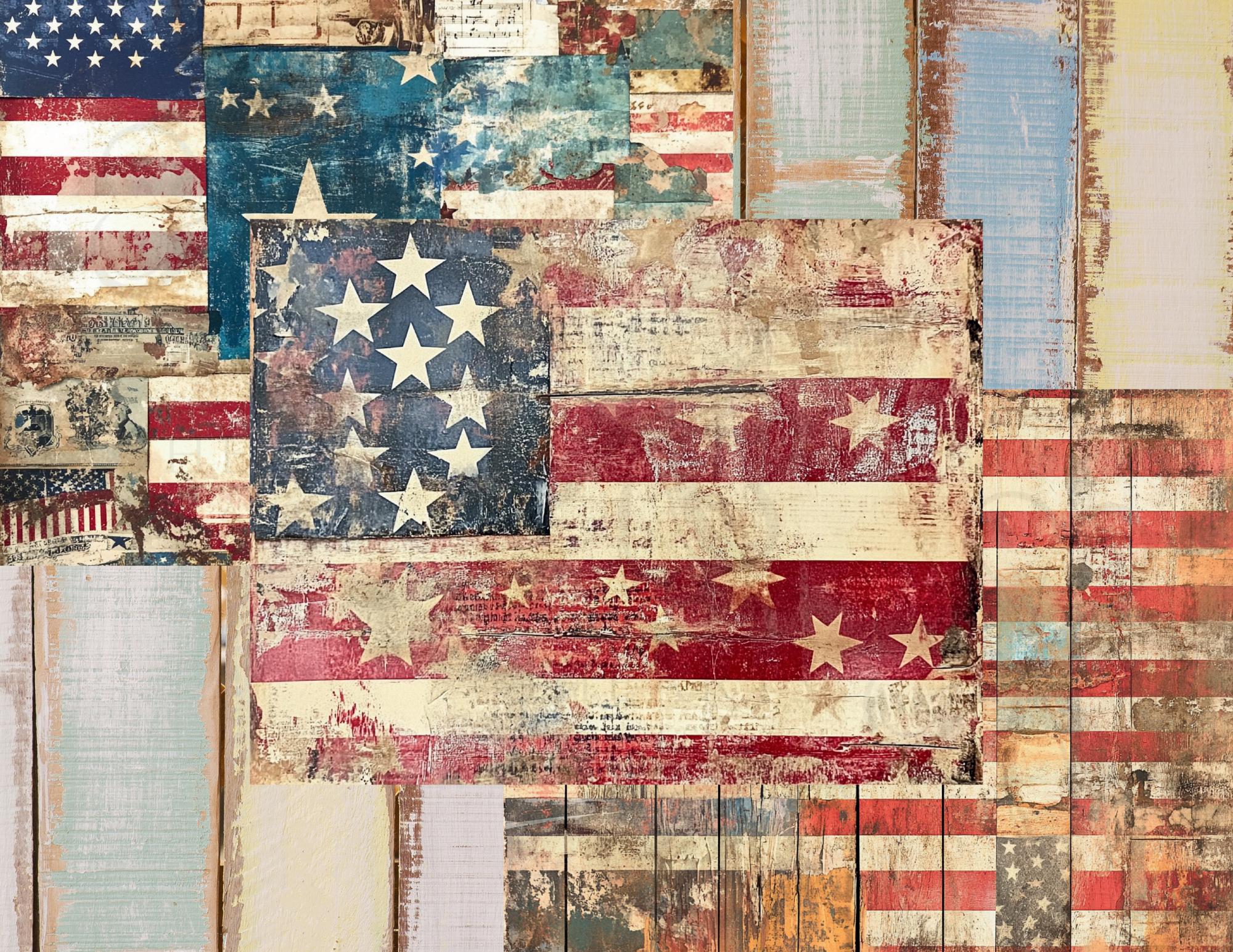 America Junk Journal Kit Patriotic 4th of July Papers Independence Day ...