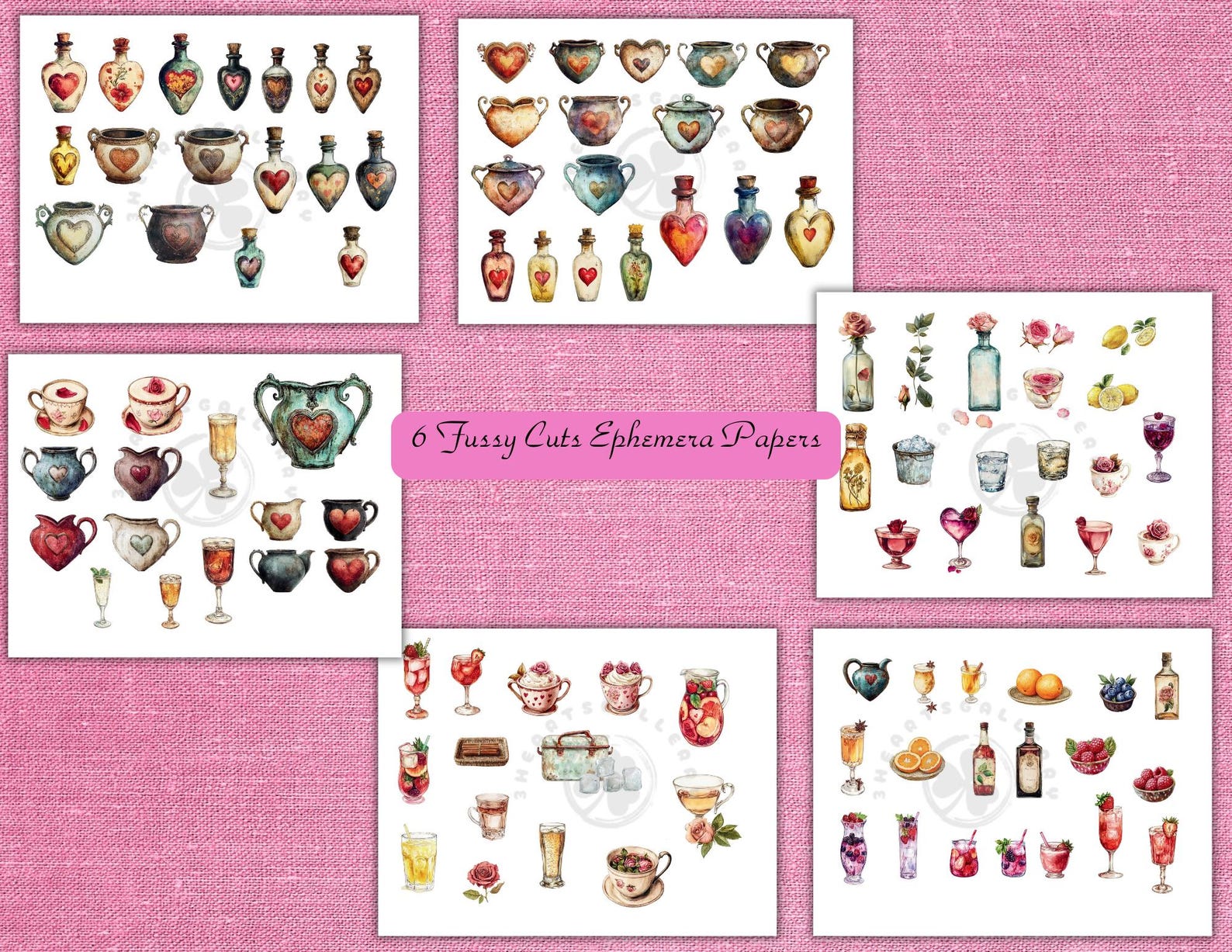 Valentine's Day Love Potions Junk Journal Printable Kit Digital ...