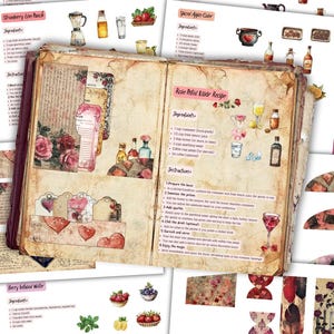 Valentine's Day Love Potions Junk Journal Printable Kit Digital ...