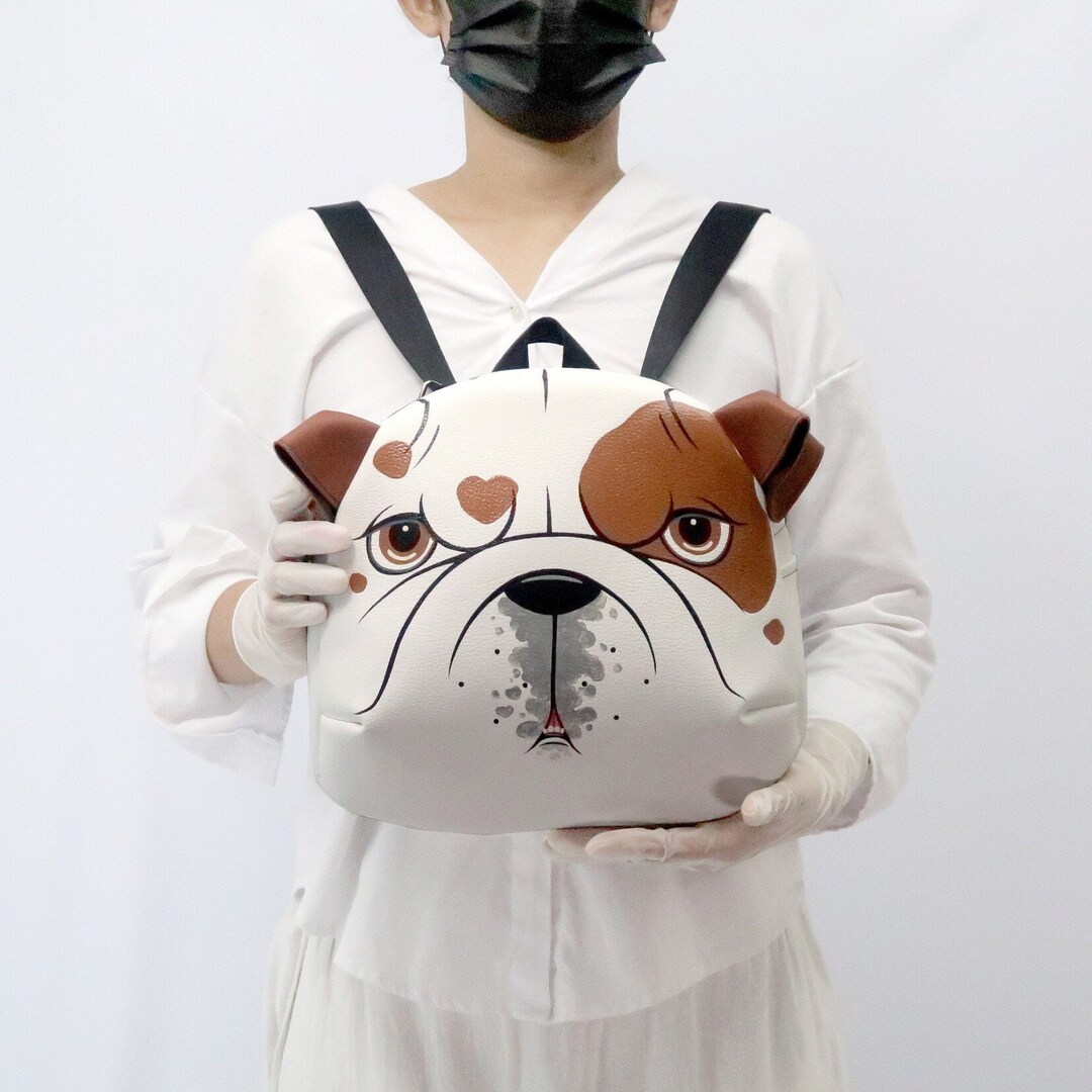 Hand-painted English Bulldog Backpack: Convertible Crossbody Bag - Etsy