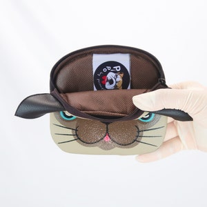 Siamese Cat Coin Purse.hand Painted Bag Small Synthetic Leather ,zipper ...