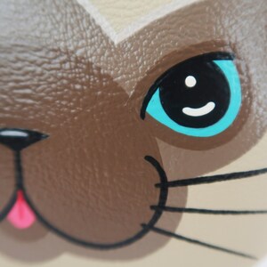 Siamese Cat Coin Purse.hand Painted Bag Small Synthetic Leather ,zipper ...
