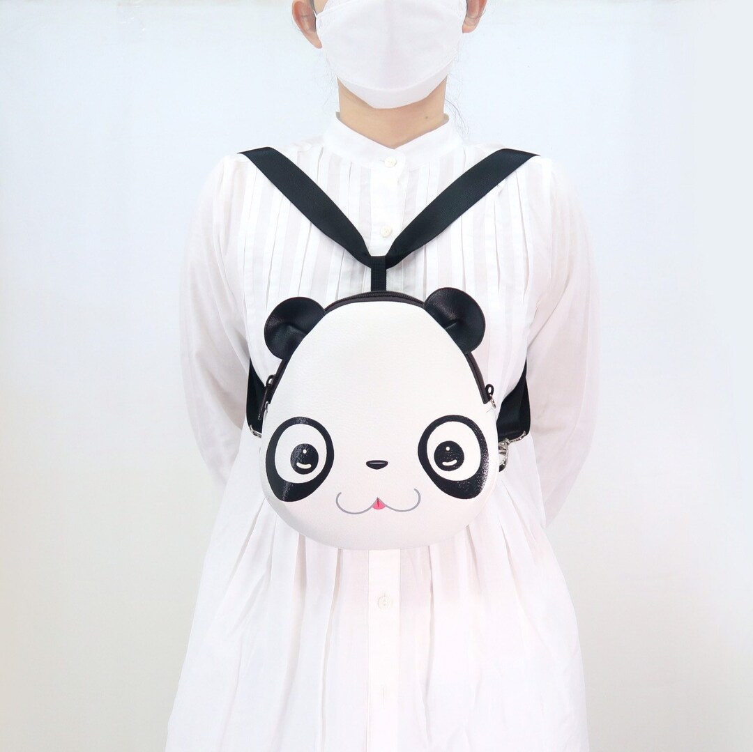 Panda Mini Backpack ,panda Crossbody Bag,hand Painted Bag,handmade ...