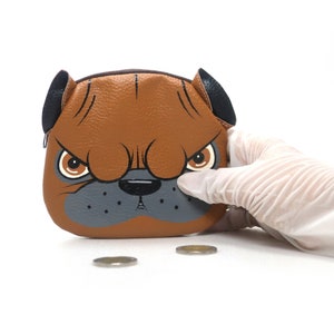 American Pit Bull Coin Purse.hand Painted Bag Small Synthetic Leather ...