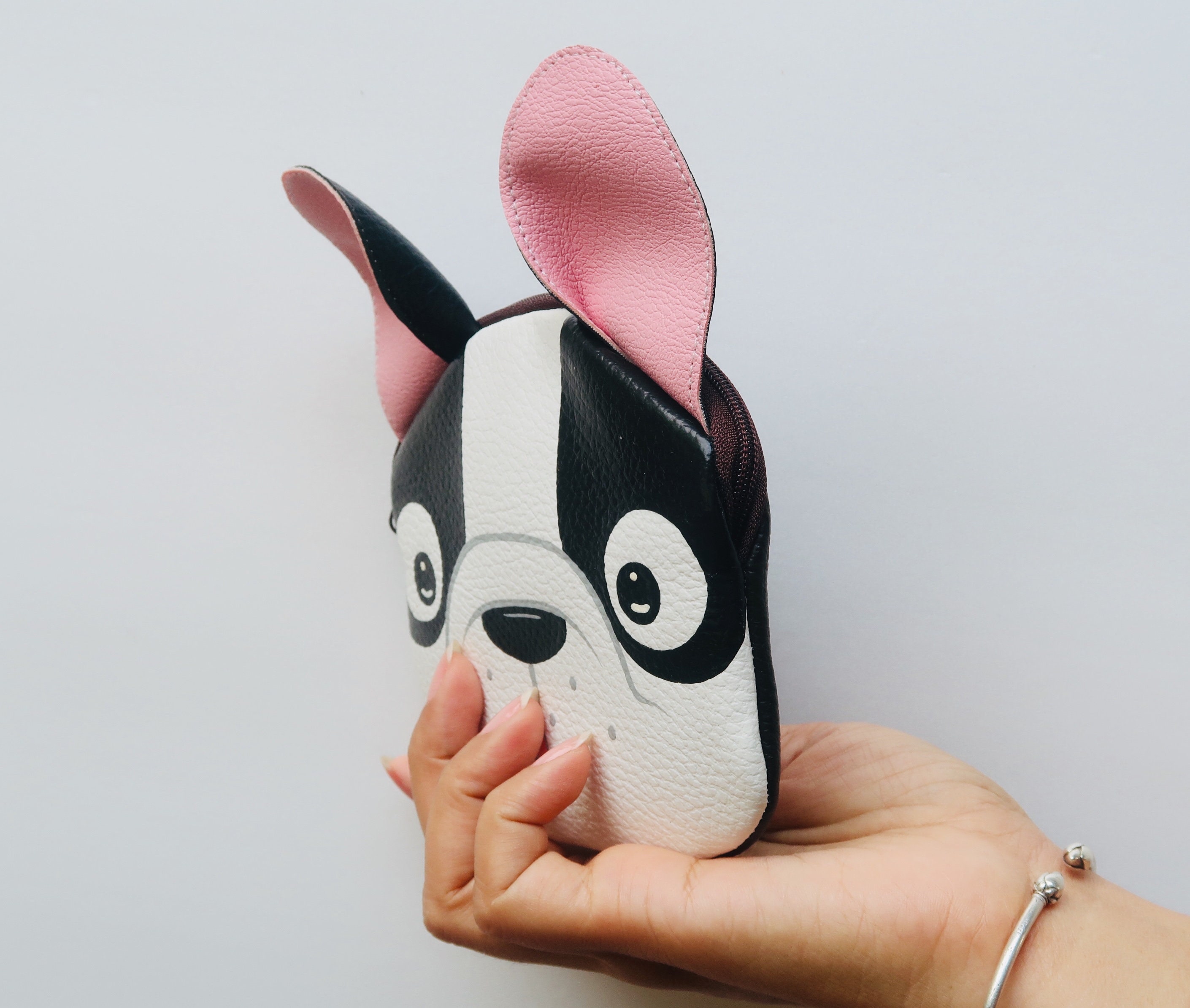 French bulldog coin purse.hand painted bag small synthetic | Etsy