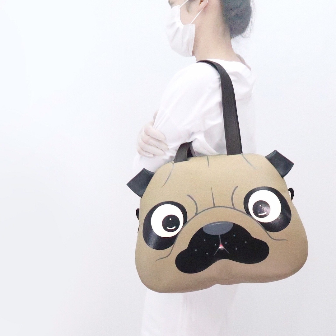 Pug Shoulder Bag, Large Tote Bag,animals Laptop Bag,minimalist Shoulder ...